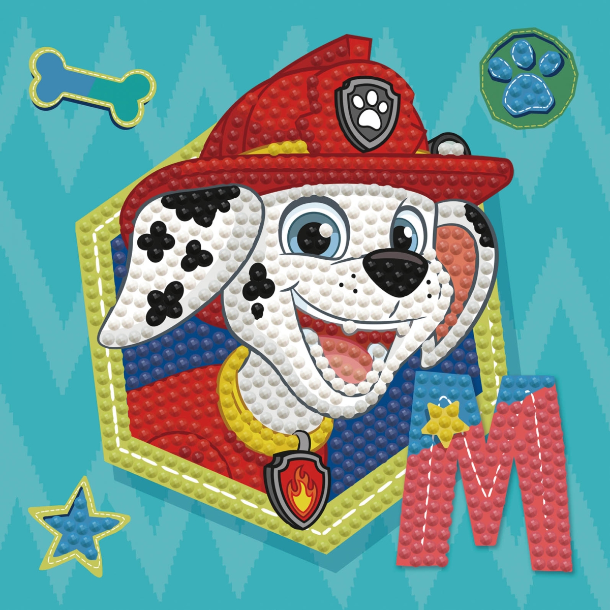 "DIAMOND DOTS radošs dimanta gleznas komplekts ""Paw Patrol Marshall ...